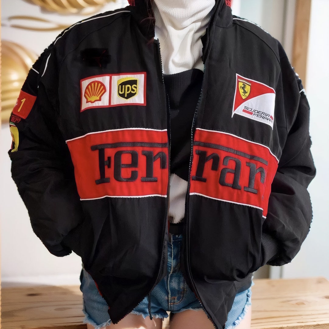 Ferrari jacket,Vintage F1 jacket,Racing pilot jacket,Old school,Formula ...
