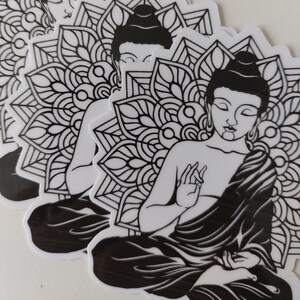 Buddha Stickers, Vinyl Sticker Buddha, Buddha Water Bottle Sticker ...
