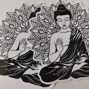 Buddha Stickers, Vinyl Sticker Buddha, Buddha Water Bottle Sticker ...