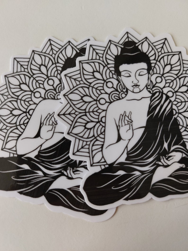 Buddha Stickers, Vinyl Sticker Buddha, Buddha Water Bottle Sticker ...