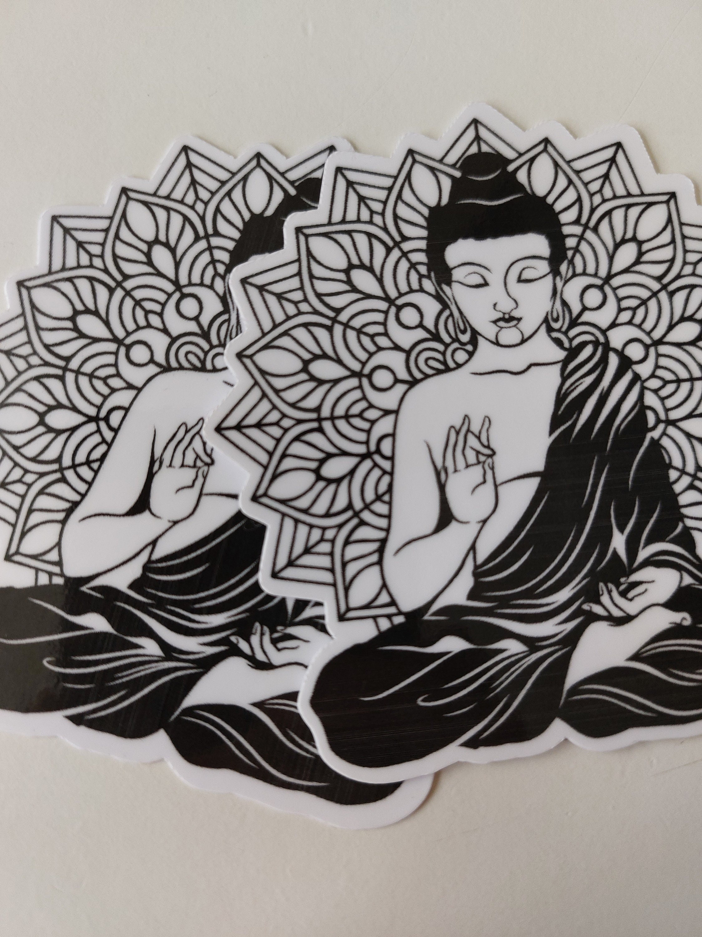 Buddha Stickers, Vinyl Sticker Buddha, Buddha Water Bottle Sticker ...