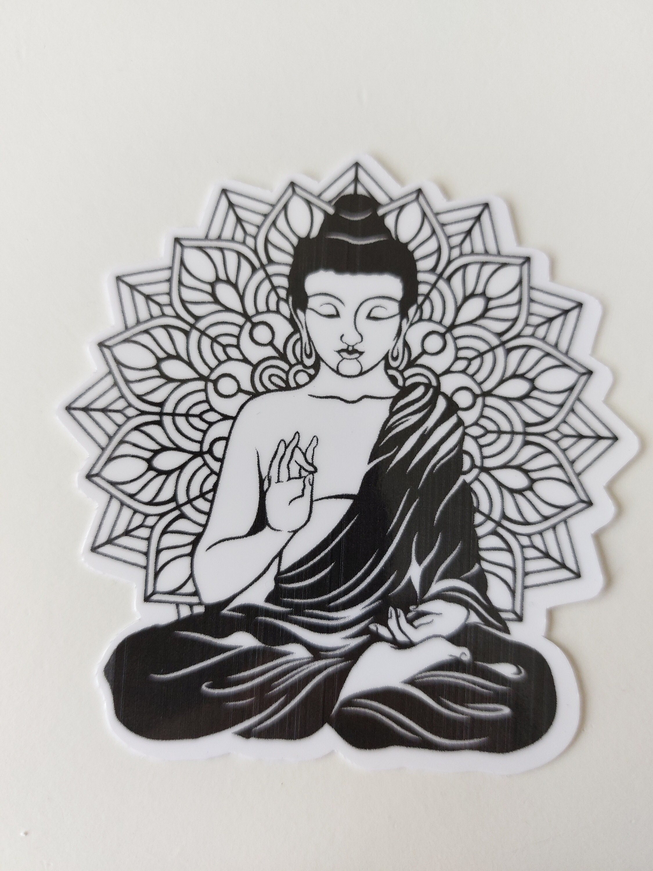 Buddha Stickers, Vinyl Sticker Buddha, Buddha Water Bottle Sticker ...