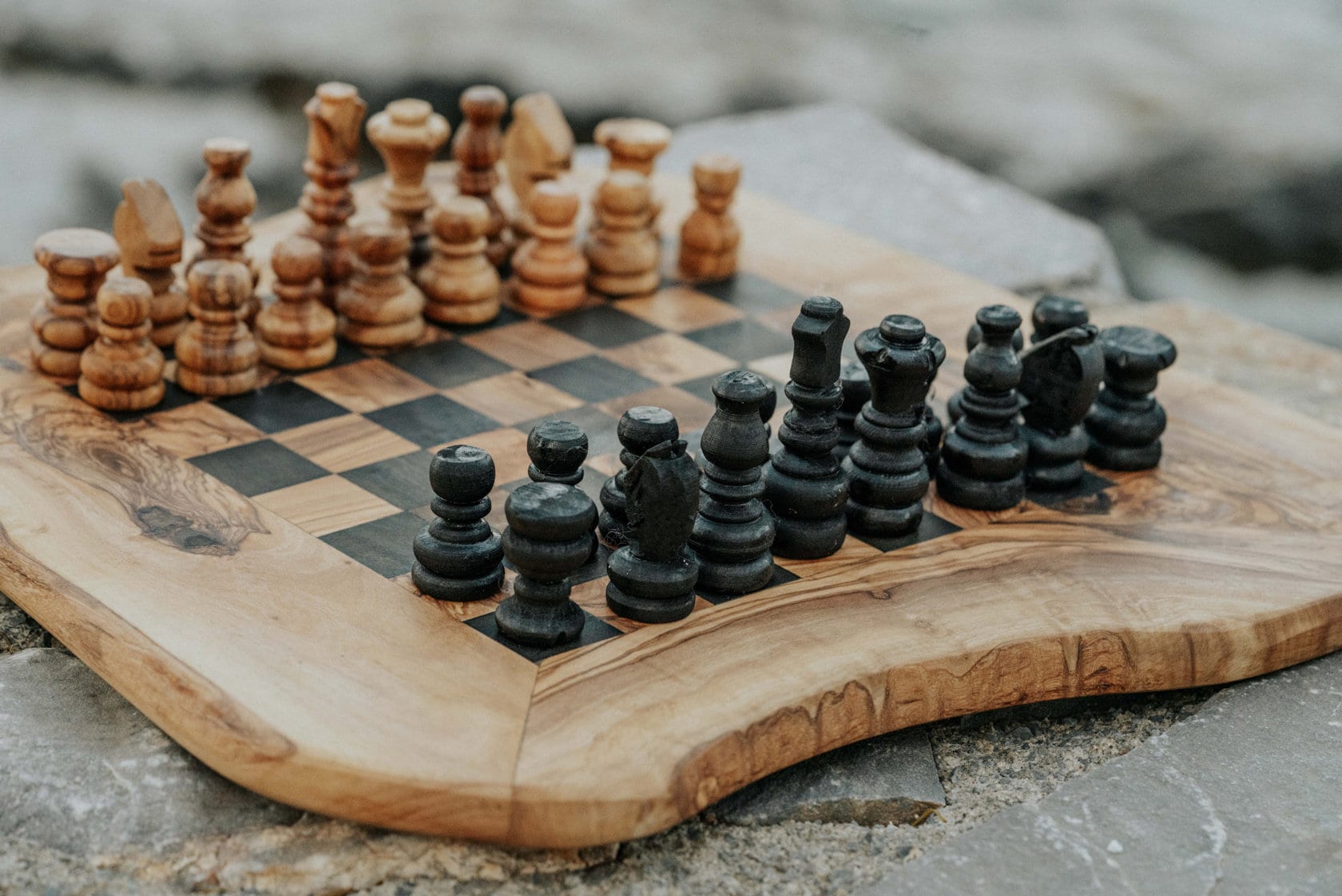 Wood Chess Set, Olive Wood Antique Chess Set, Handmade Wooden Chess Set ...