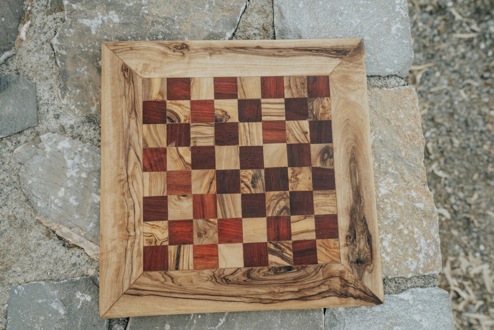 Olive Wood Chess Set, Olive Wood Chess Board, Handmade Wooden Chess Set ...