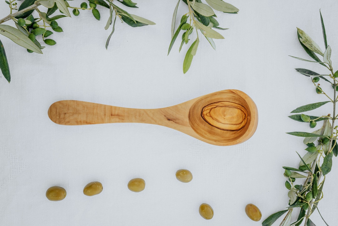 Olive Wood Ladle, Handmade Wooden Ladle, Olive Wood Soup Spoon, Wooden ...
