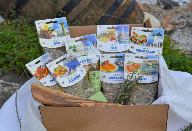 Greek Spices Gift Box, Gourmet Gift Box, Organic Food Gift Set, Mother ...