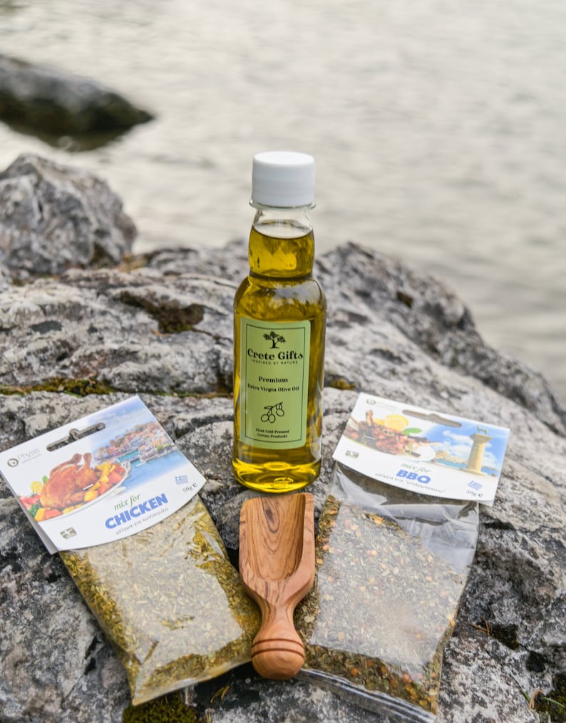 Greek Spices Gift Set, Greek Olive Oil, Greek Herbs Goodies, Spices ...