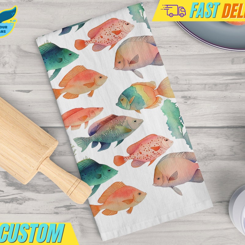 Fish Hand Towels - Etsy