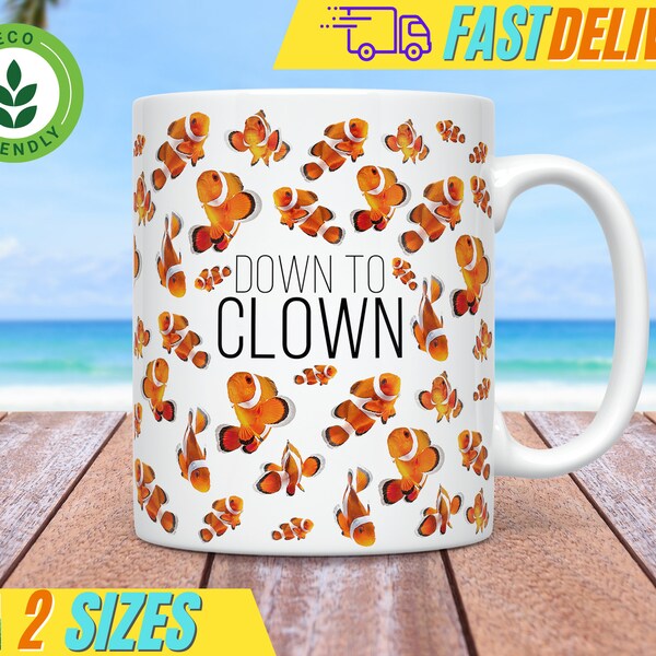 Ceramic Clown Fish Mug - Etsy