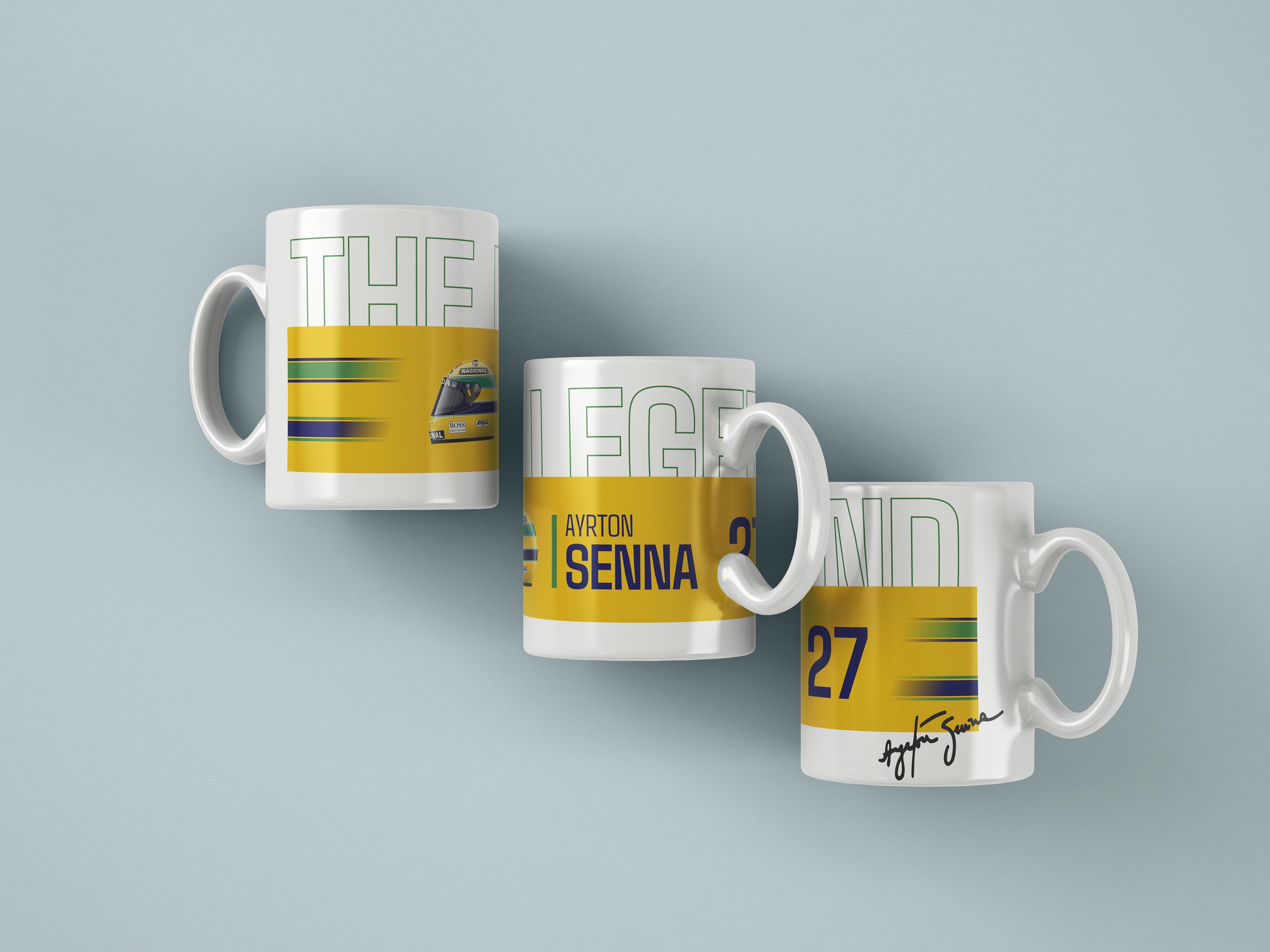 Ayrton Senna F1 Legend Mug Design Dijital Edition 11 Oz Mug Cricut ...