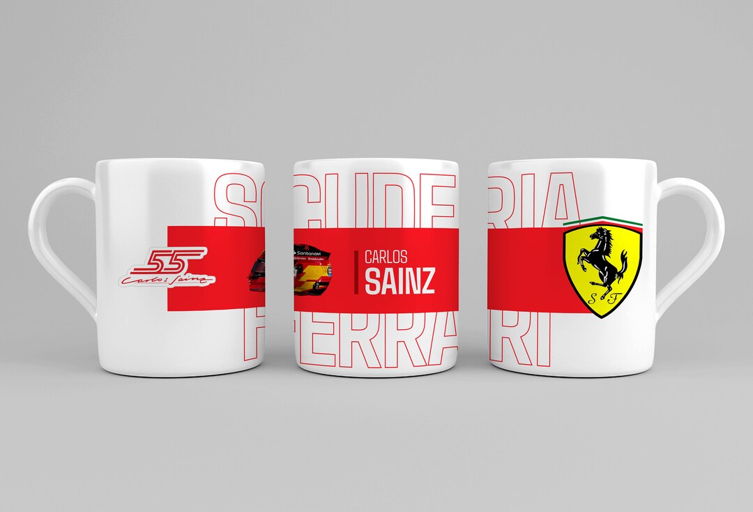 Carlos Sainz Scuderia Ferrari F1 Mug Design Dijital Edition 11 Oz Mug ...