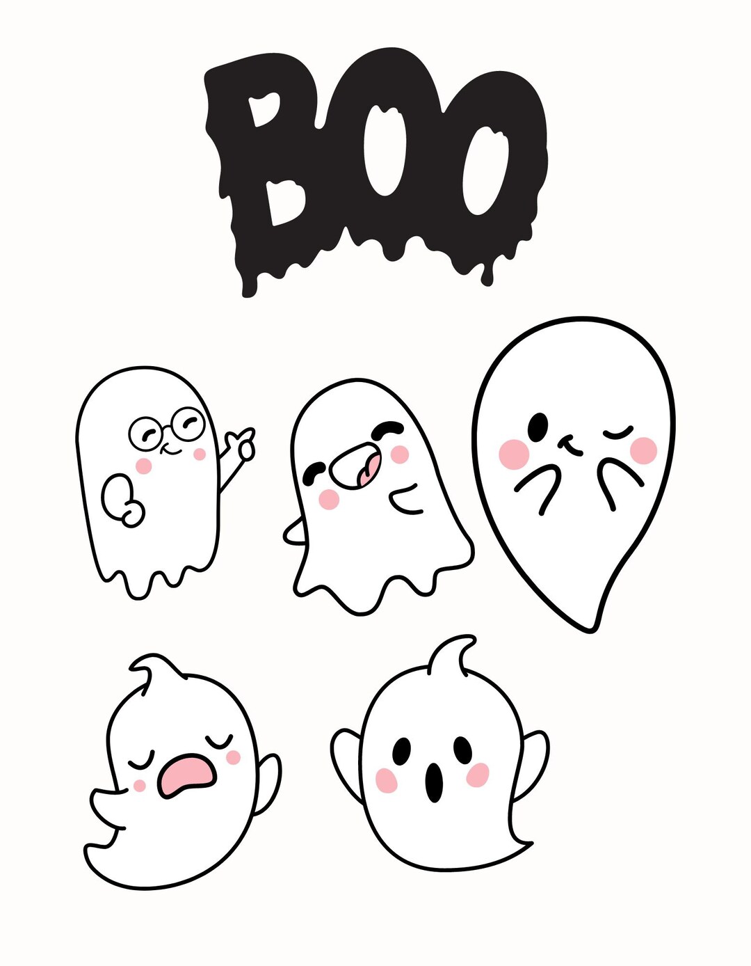 Svg, fantasmas svg, pacote fantasma svg, clipart fantasma, fantasma ...