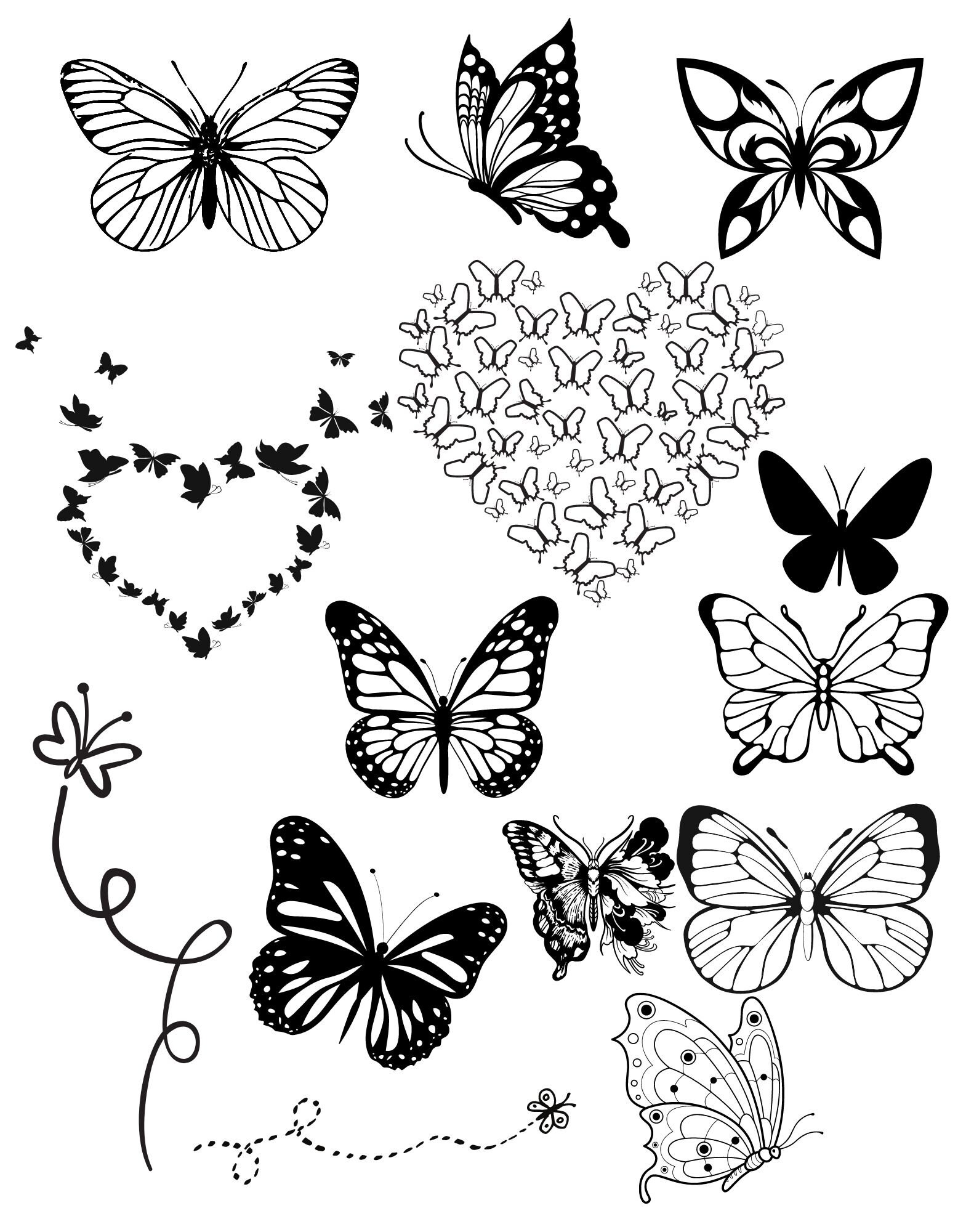 Butterfly Svg Set,png,bundle,butterfly,butterfly SET Files,butterflies ...