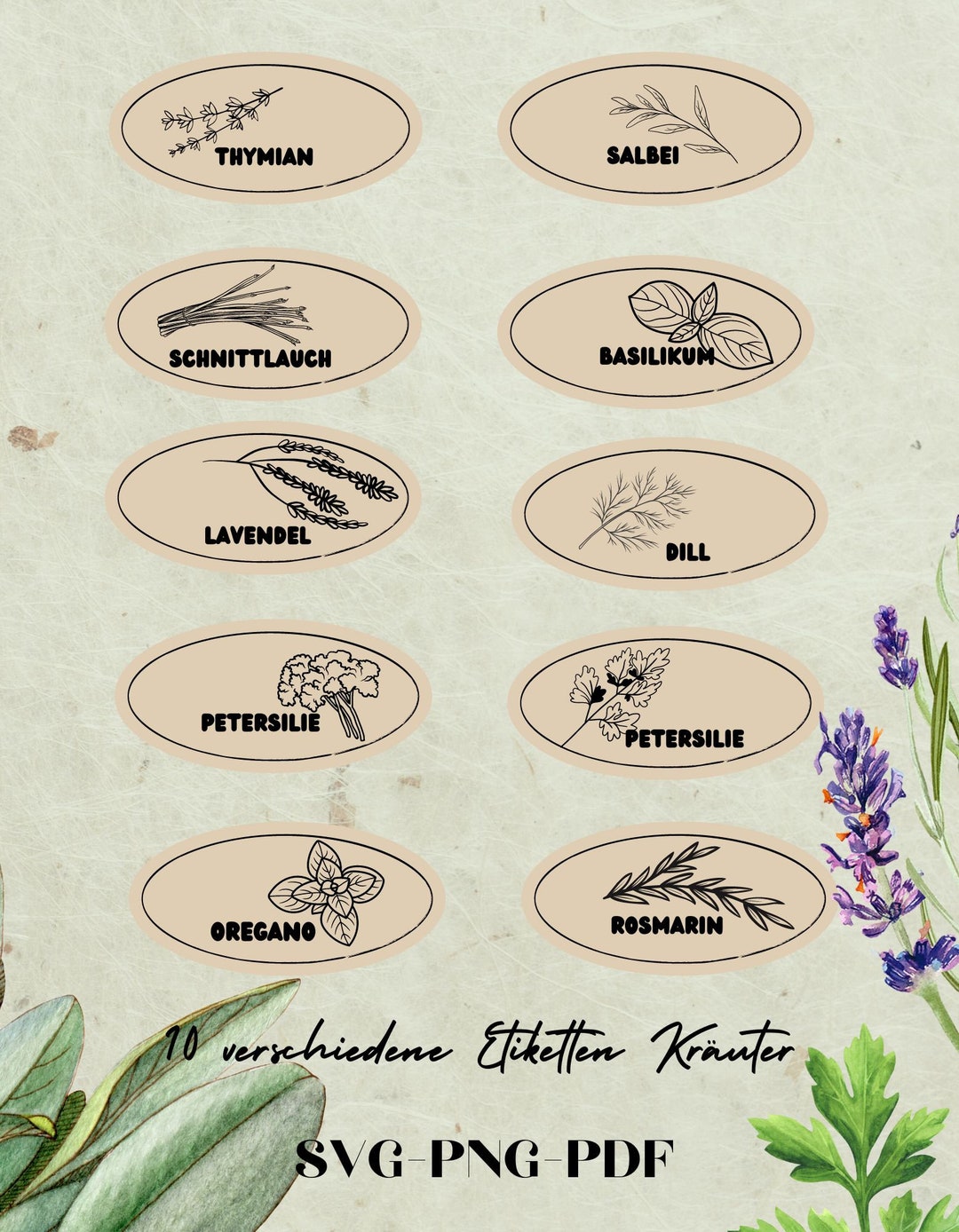 Garden Herbs Svg,beet Svg,garden Svg,organizer Garden Svg,labels Herbs ...