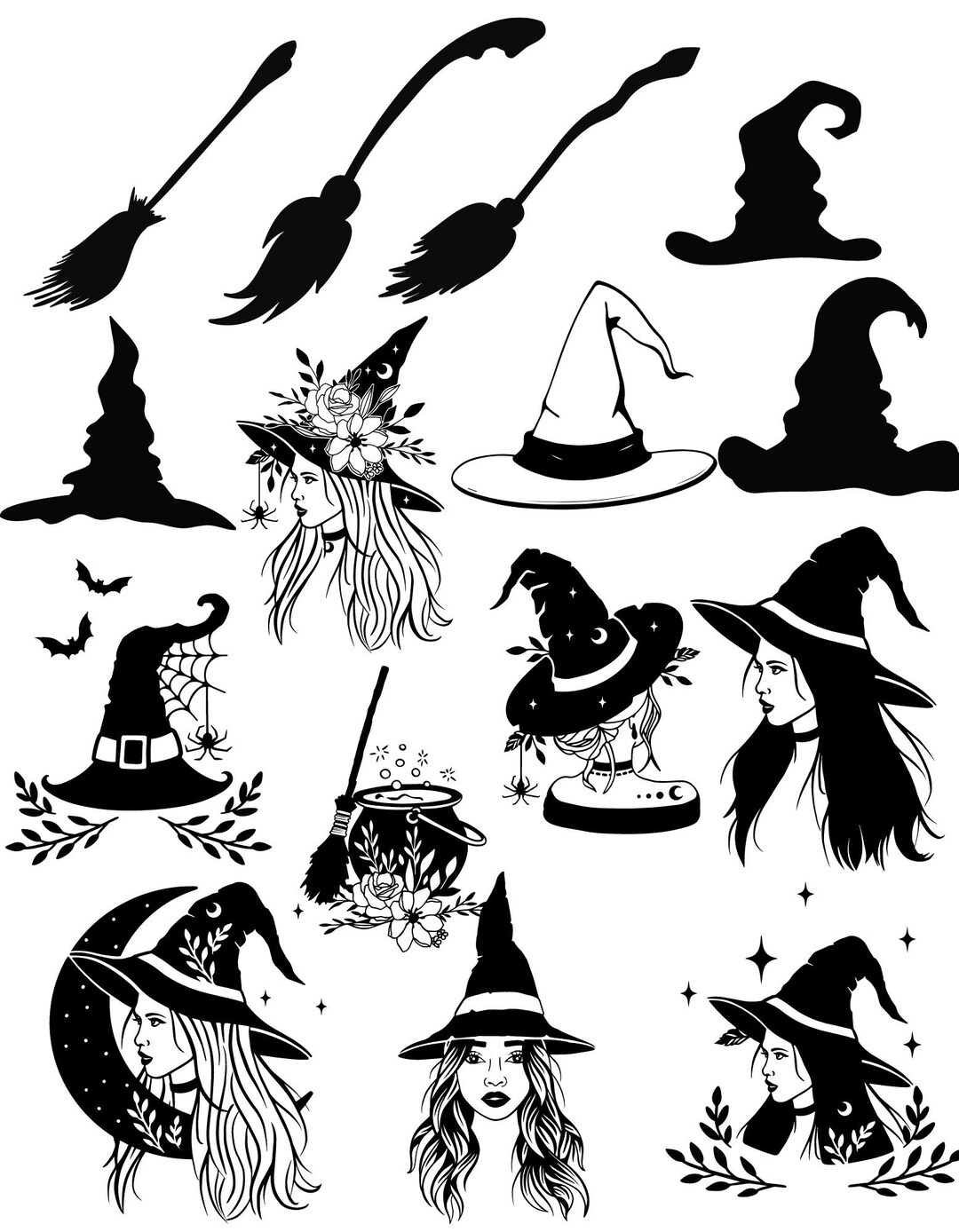 Witch, Witches, Broom Svg, New, New, Witches SVG File, Broom, Magical ...