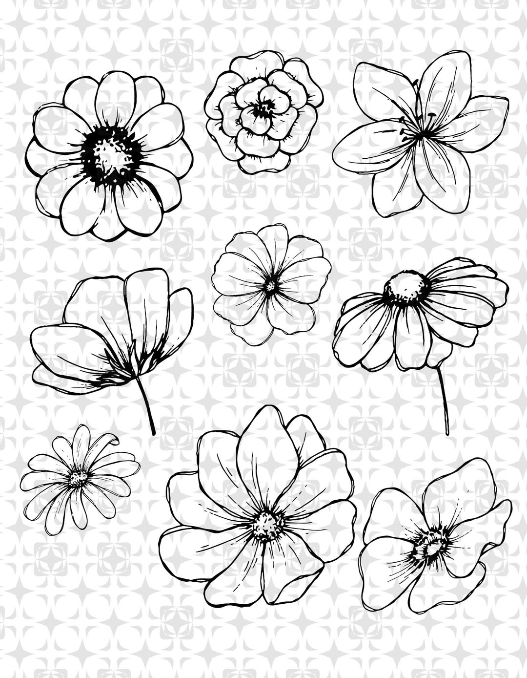 Flower SVG Bundle | Flower SVG Bundle | Blossom SVG | Flower SVG ...