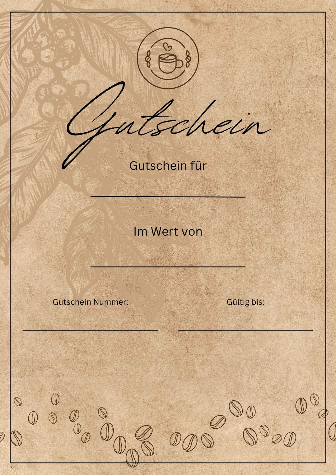 Vorlage Gutschein zum Ausdrucken pdf, Gutschein Ausdruck, Geschenk idee, Gutschein pdf, idee für ...