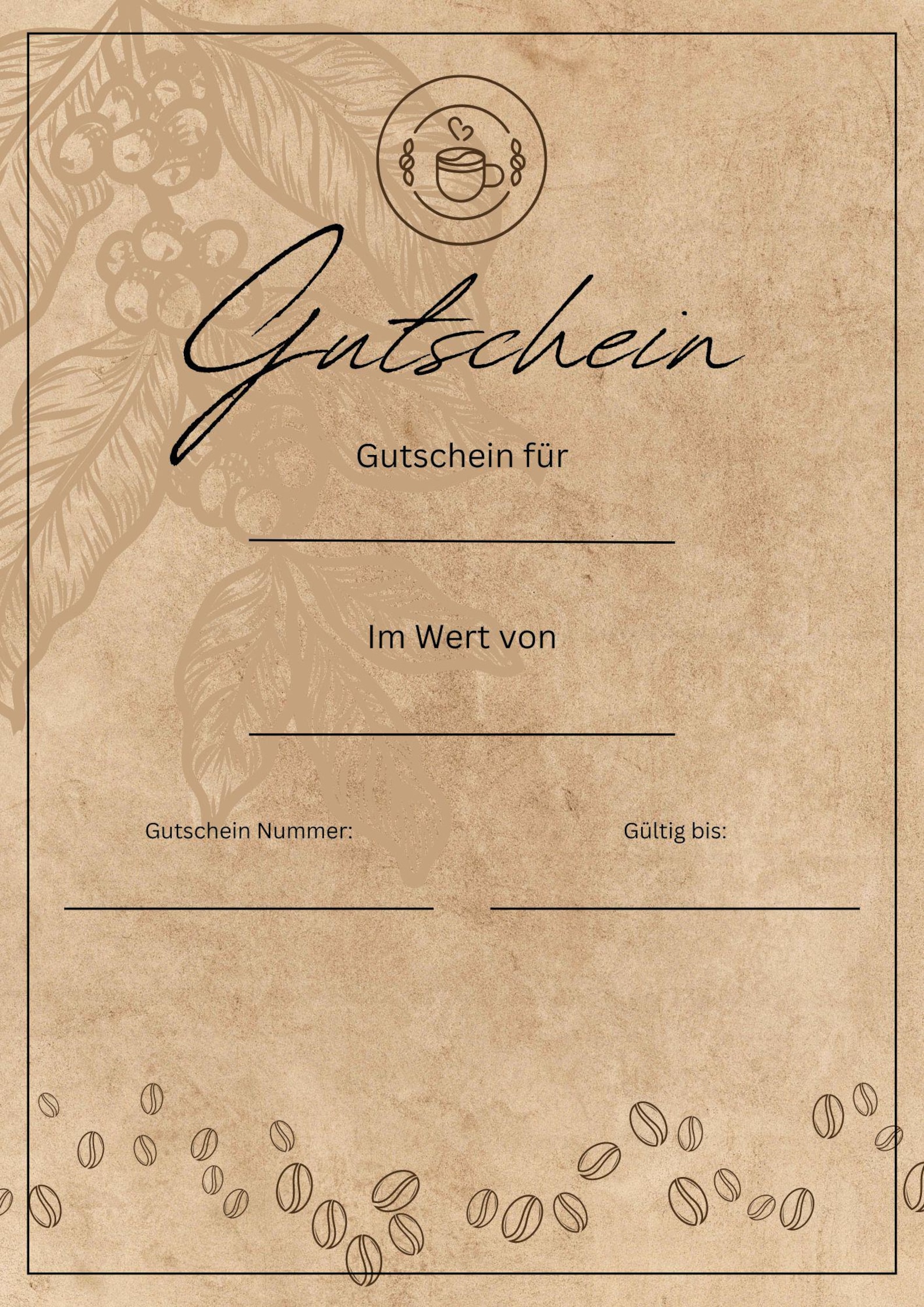 Vorlage Gutschein zum Ausdrucken pdf, Gutschein Ausdruck, Geschenk idee ...