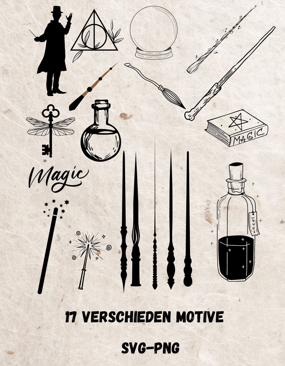 Magic Wand Svg, Birthday Present, Potter, Magic Svg, Wizard Svg ...