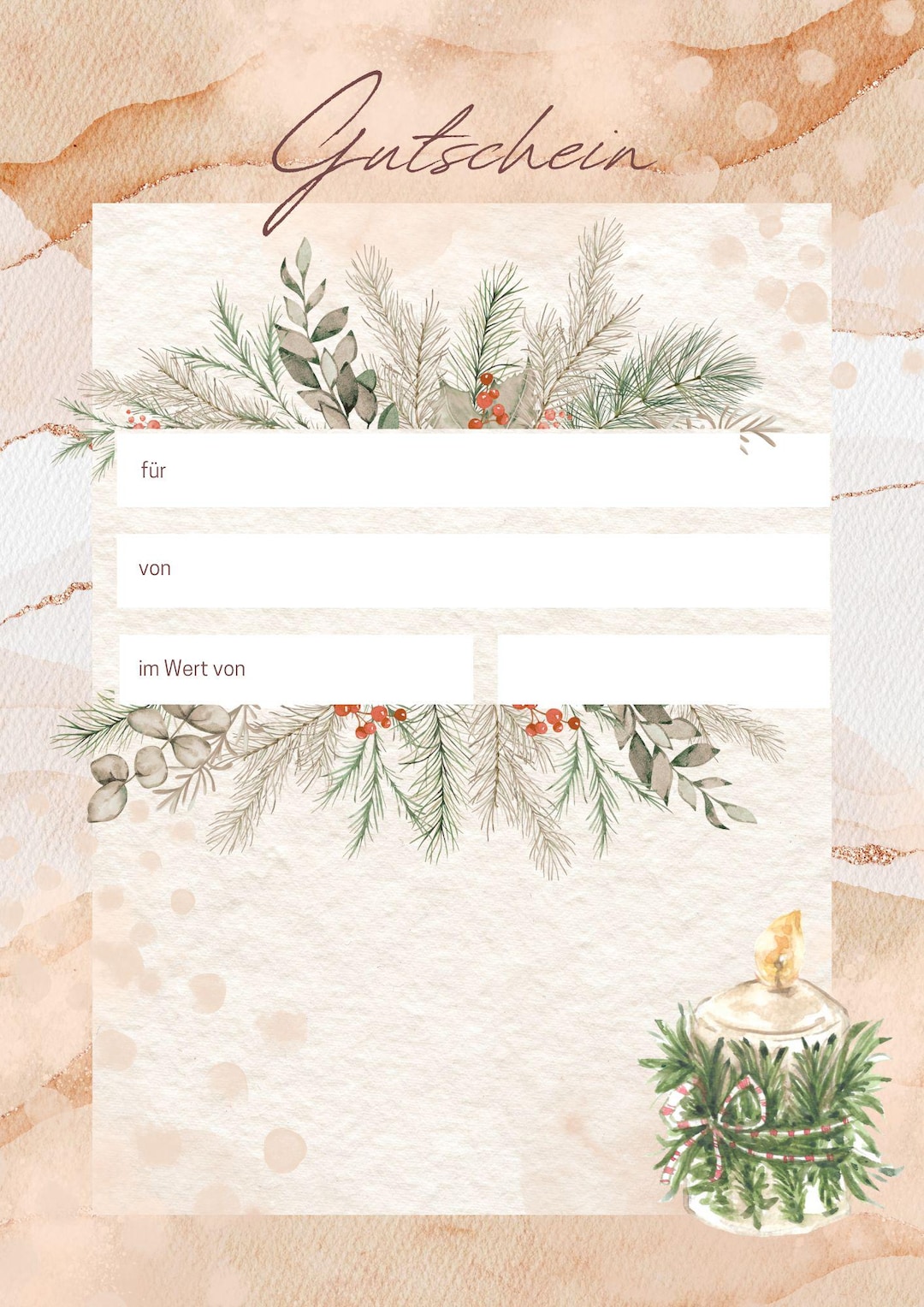 Template Voucher To Print Pdf Voucher Printout Christmas Voucher Pdf