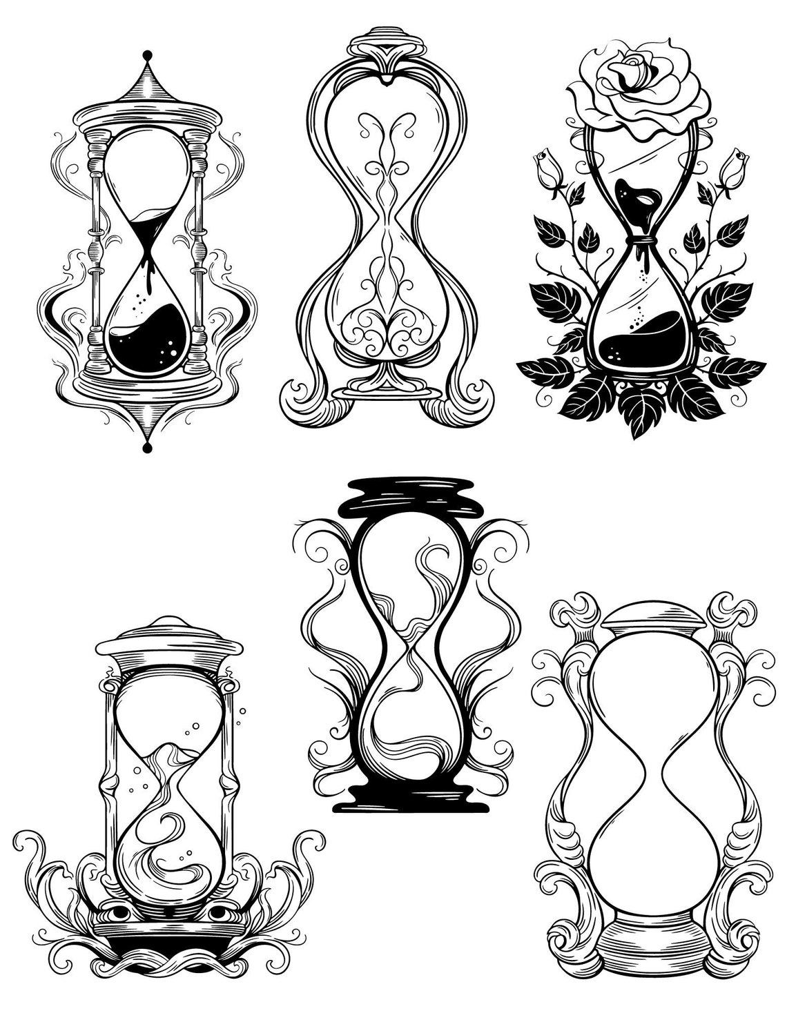 Hourglass SVG for Crafts,diy Projects,instant Download, Hourglass SVG ...