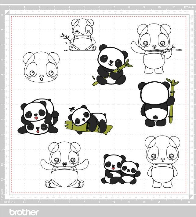 Panda,baby,child,newborn,cute,animals,svg,png,set,cute Set,digital,plot ...