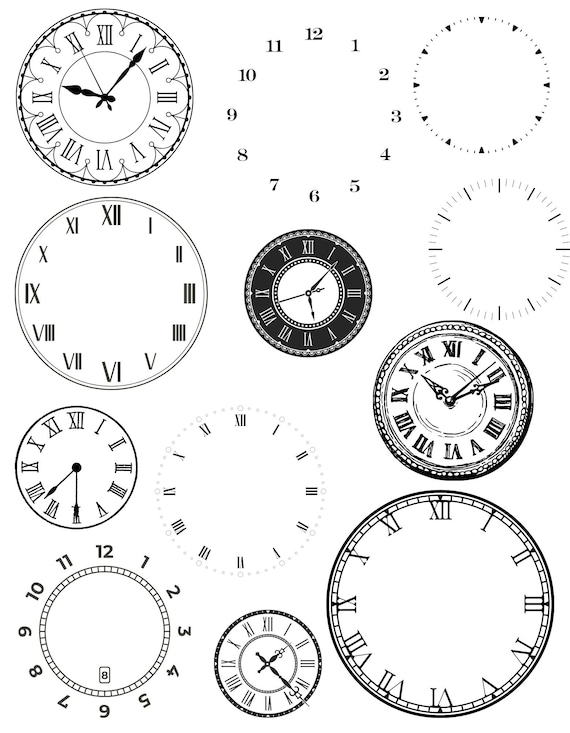 Clock Face Template Clock Face Outline Minimalist Clock Face Outline