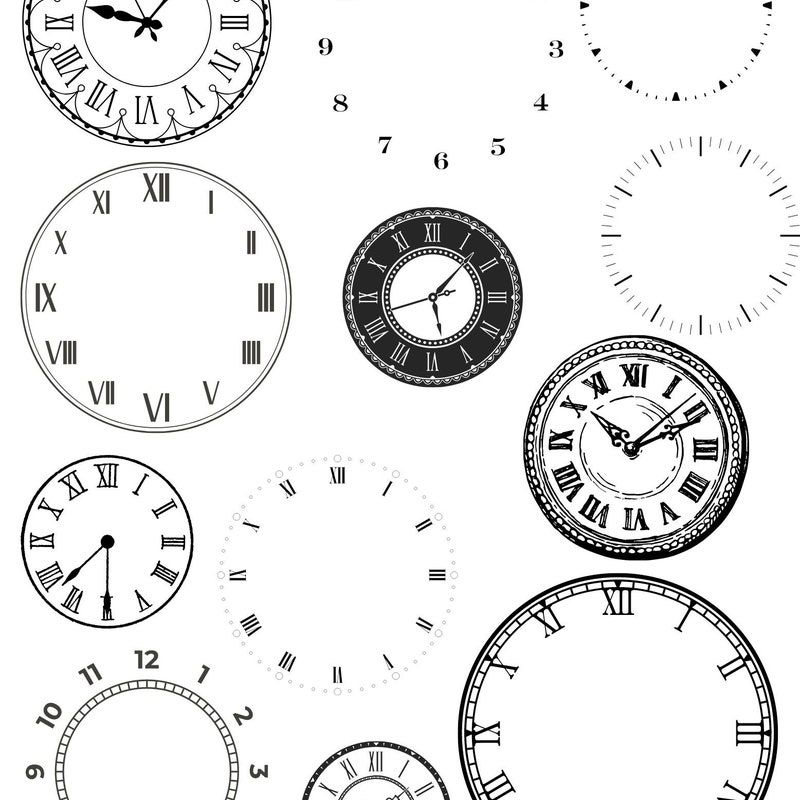 Clock Stencils - Etsy
