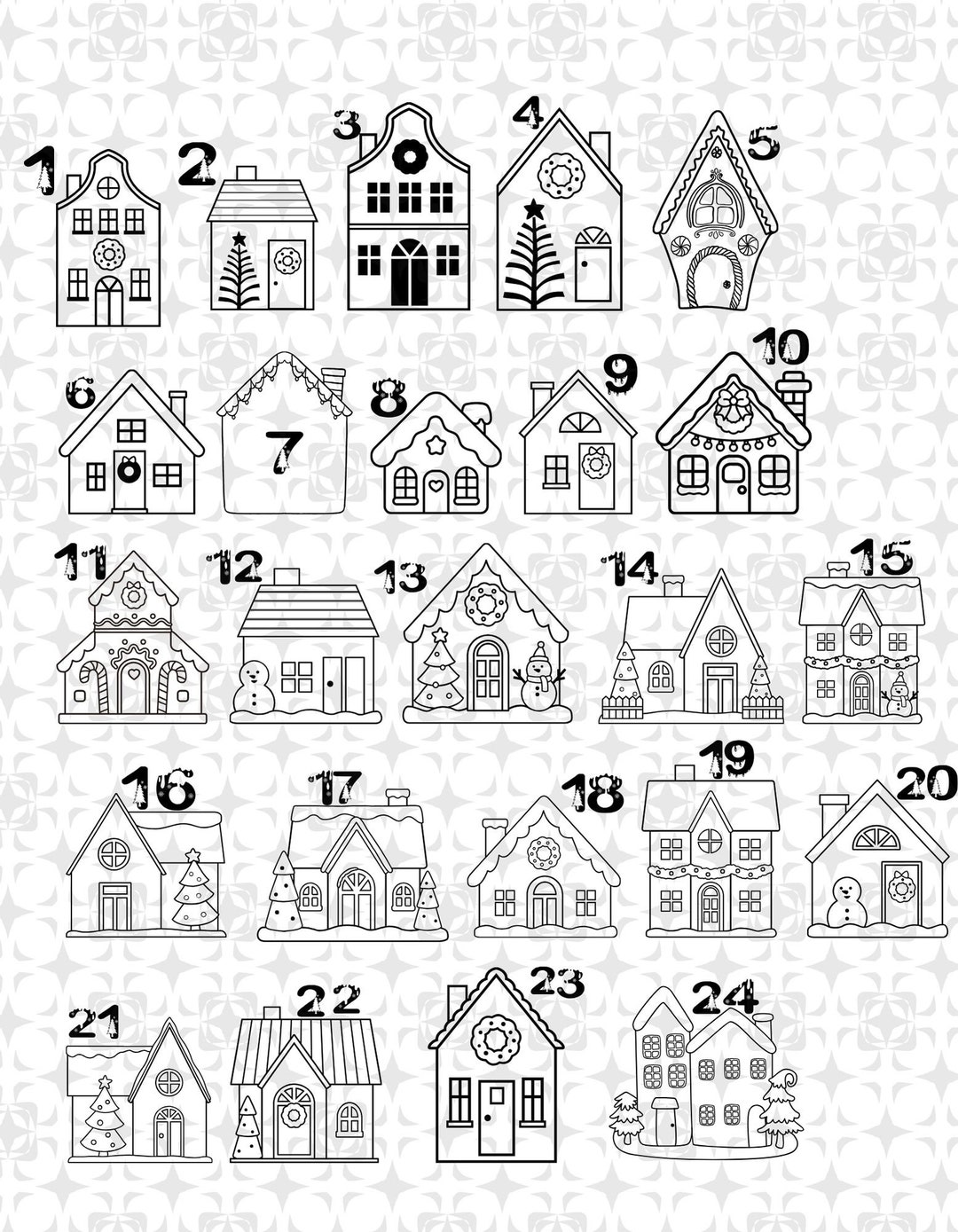 Advent Calendar Numbers Plotter File, Laser NEW, New, Christmas, 1-24 ...