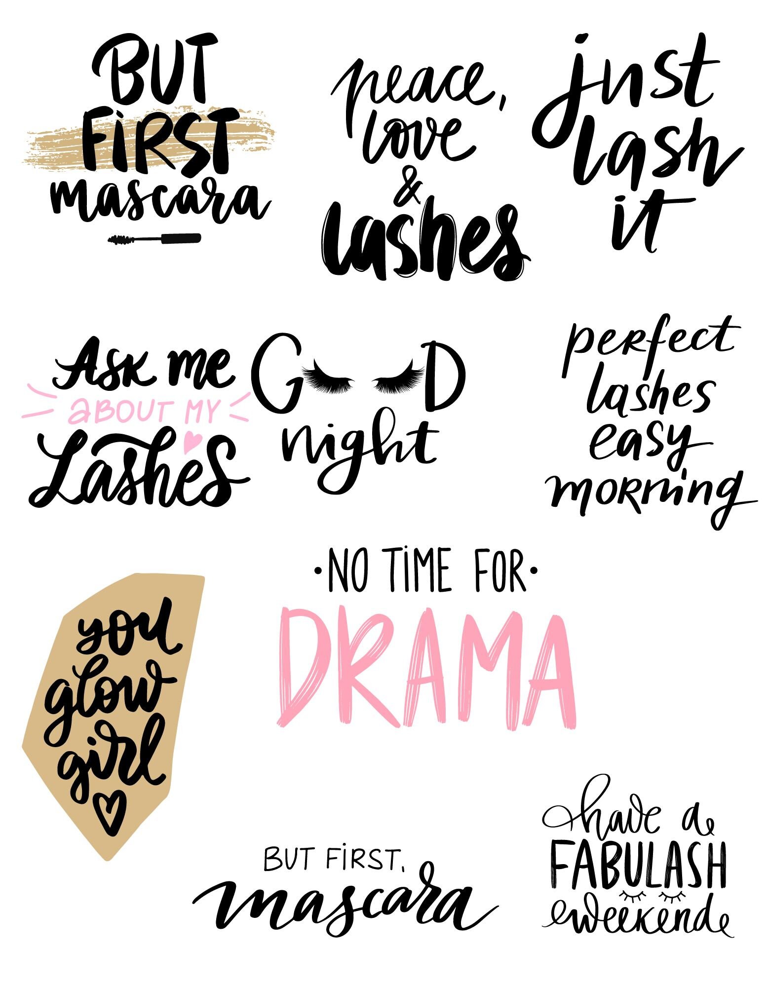 Eyelashes SVG Cut File, Lashes SVG, Eyelash Extensions Svg Cutting ...