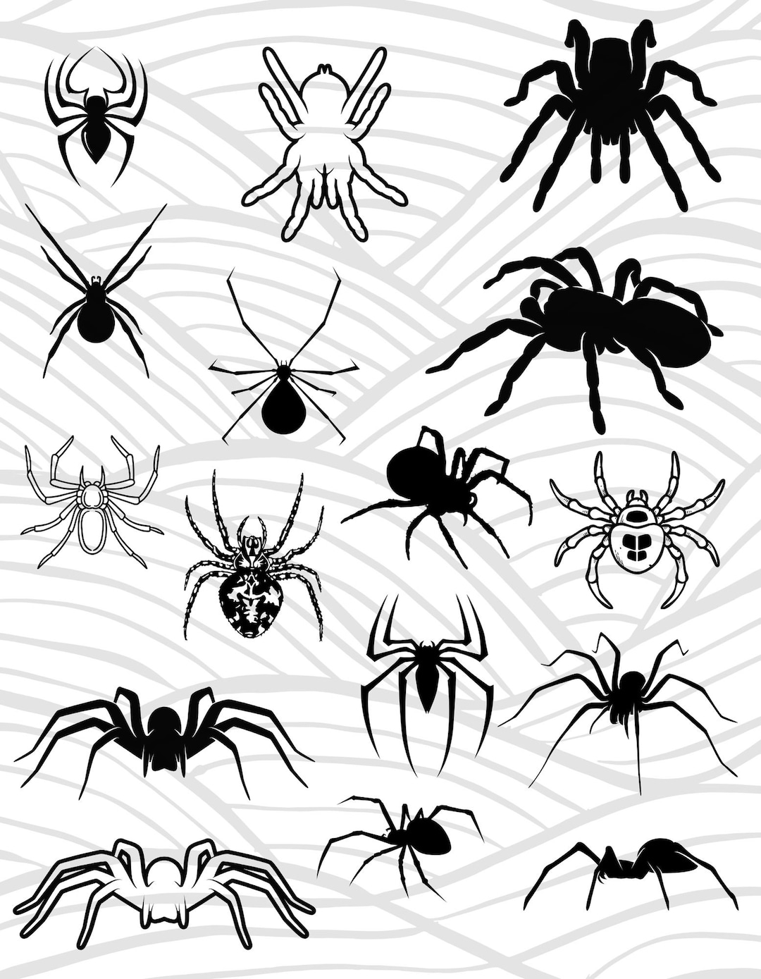 Spider Svg Bundle,svg Files for Cricut,spider Clipart,spider Cut Files ...