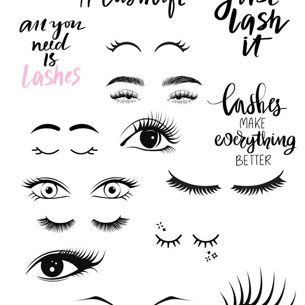 Eyelashes Svg - Etsy