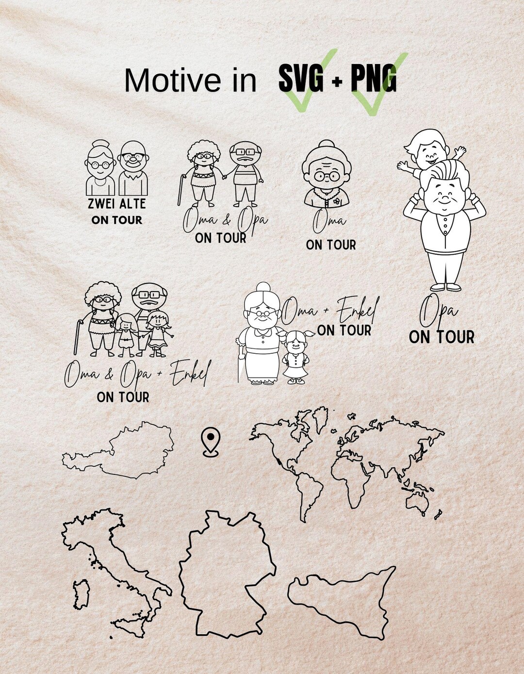 Grandma and Grandpa Svg, Grandma and Grandpa on Tour Svg, Grandpa on ...
