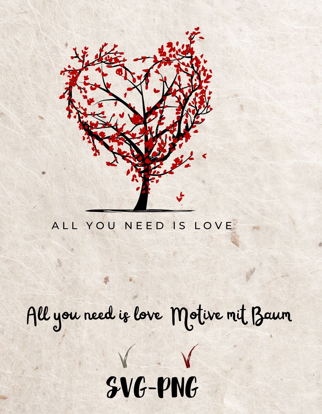Heart Tree Svg, All You Need is Love Svg, Love Tree Svg, Love Svg ...