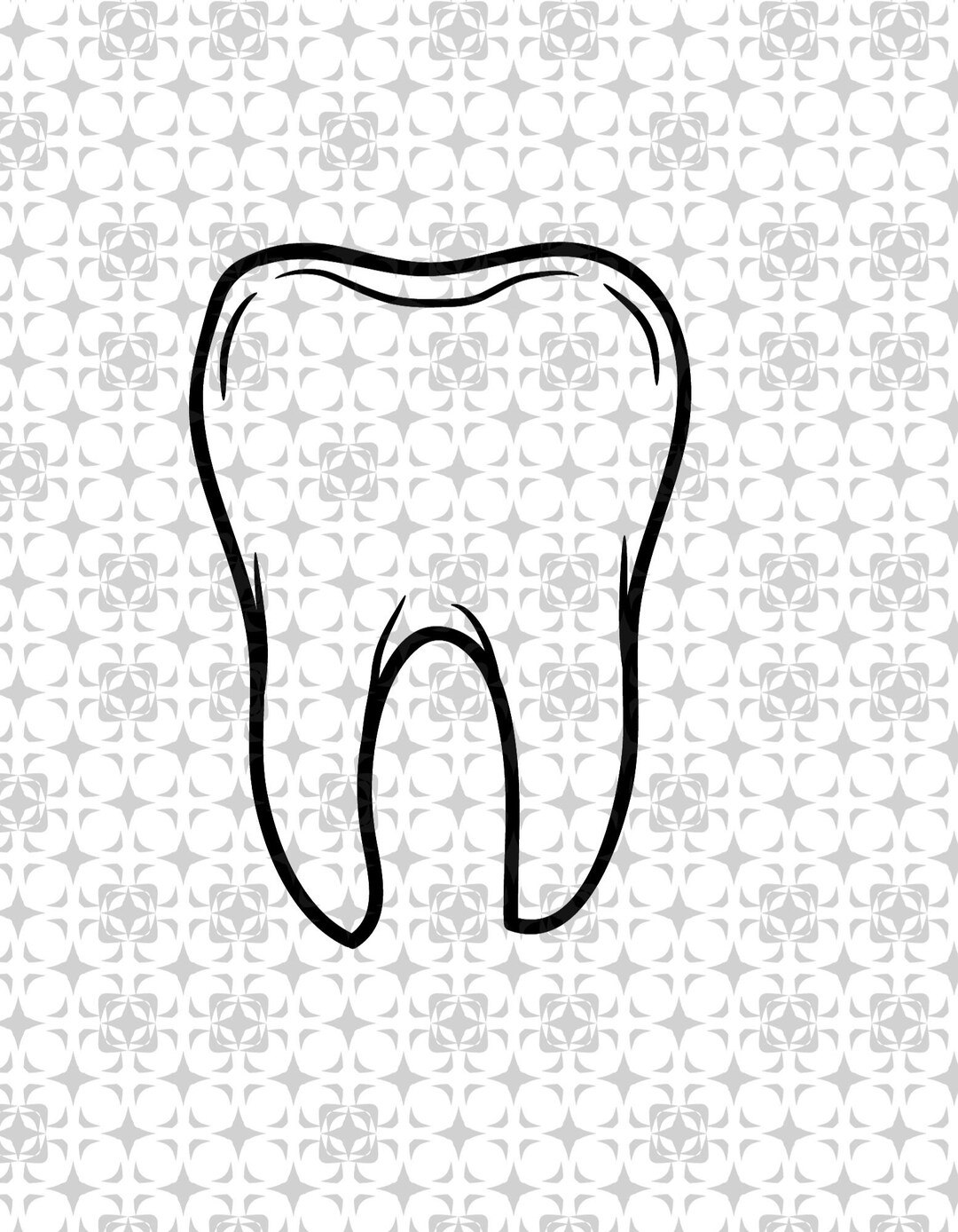 Layered Tooth SVG File, Digital Download for Cricut or Silhouette ...
