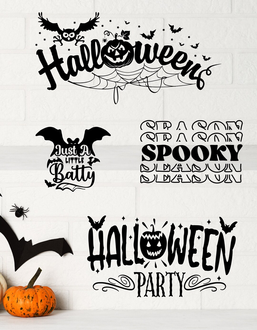 Halloween Digital Clipart Set,spooky Graphics,halloween Party Decor ...