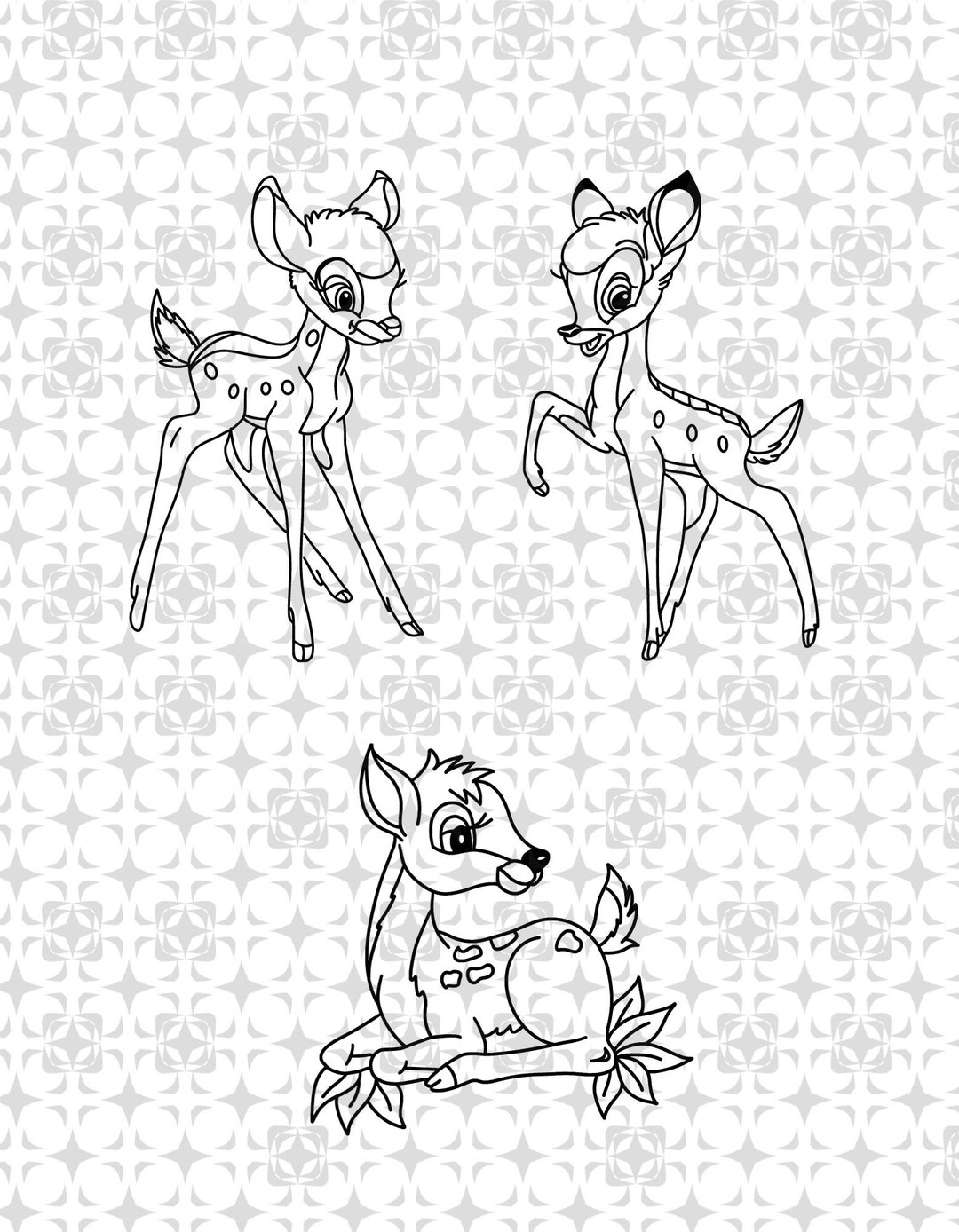 Bambi Svg,layered Svg,cricut,cut File,cut File,clipart,png,silhouette ...