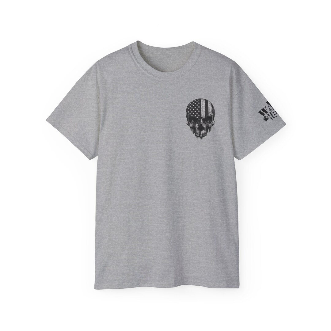 Willy's Adventure Wear Flag Skull T-shirt - Etsy
