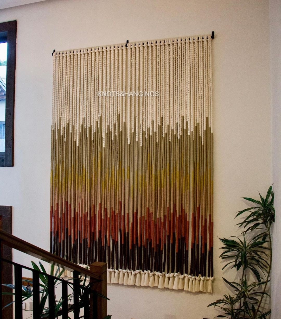 Sentosa Mexican Macrame Wall Hanging, Fiber Wall Art, Textile Art ...