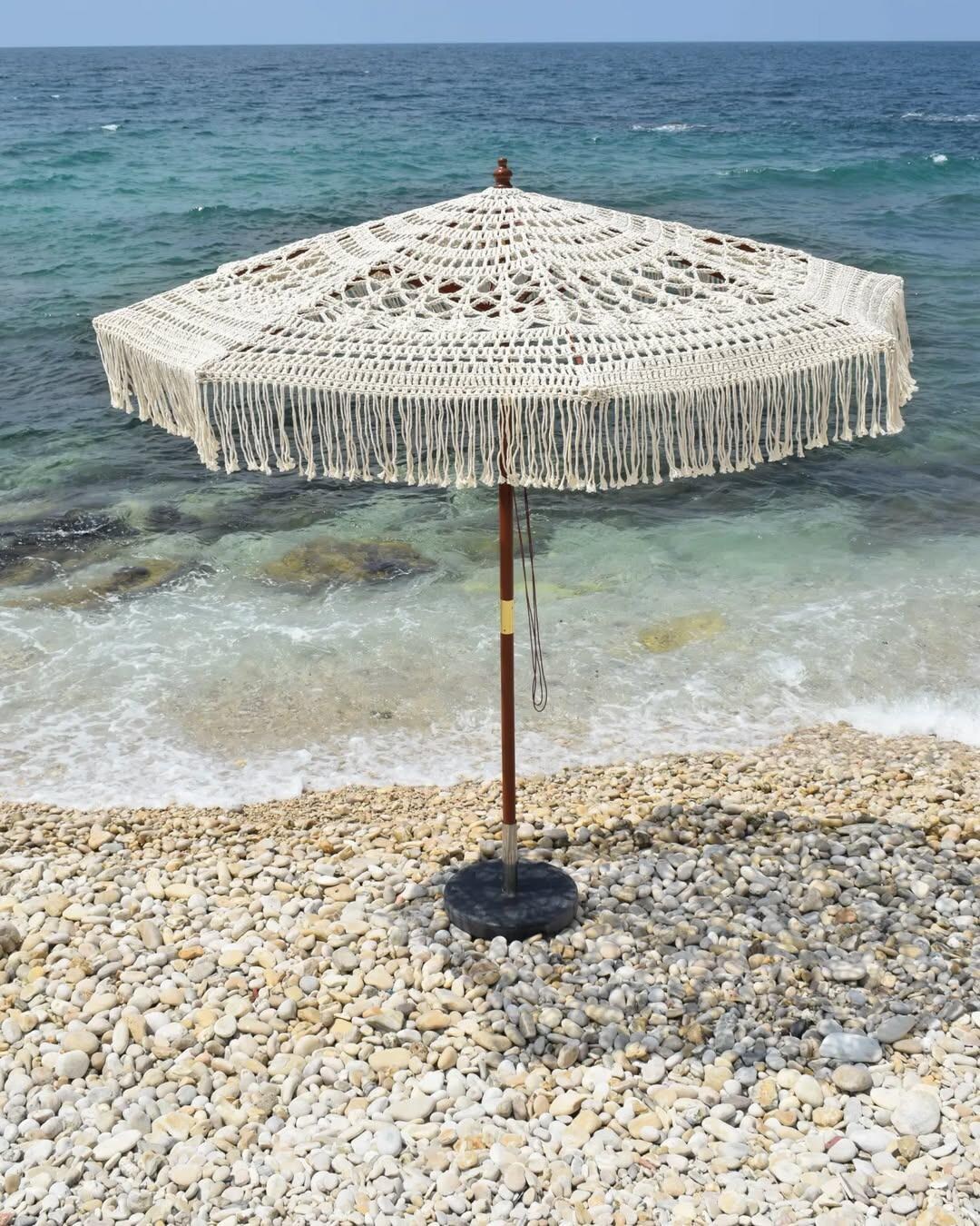 Handmade Macrame Umbrella – Boho Garden Canopy, Beach Parasol - Etsy