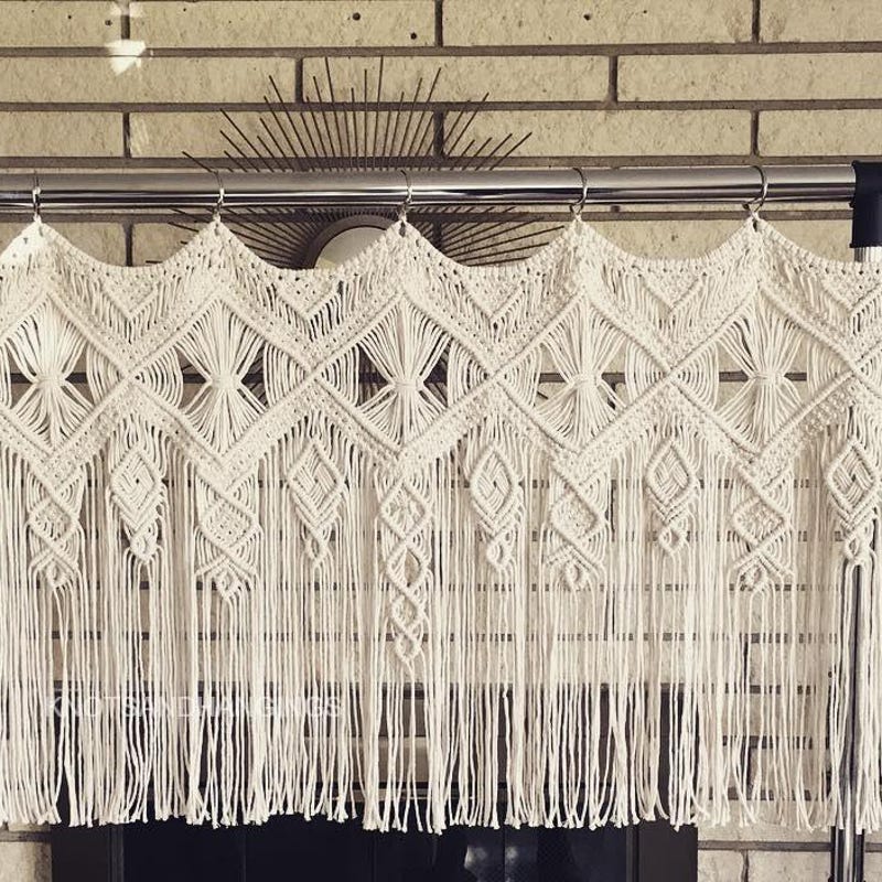 Macrame Valance - Etsy