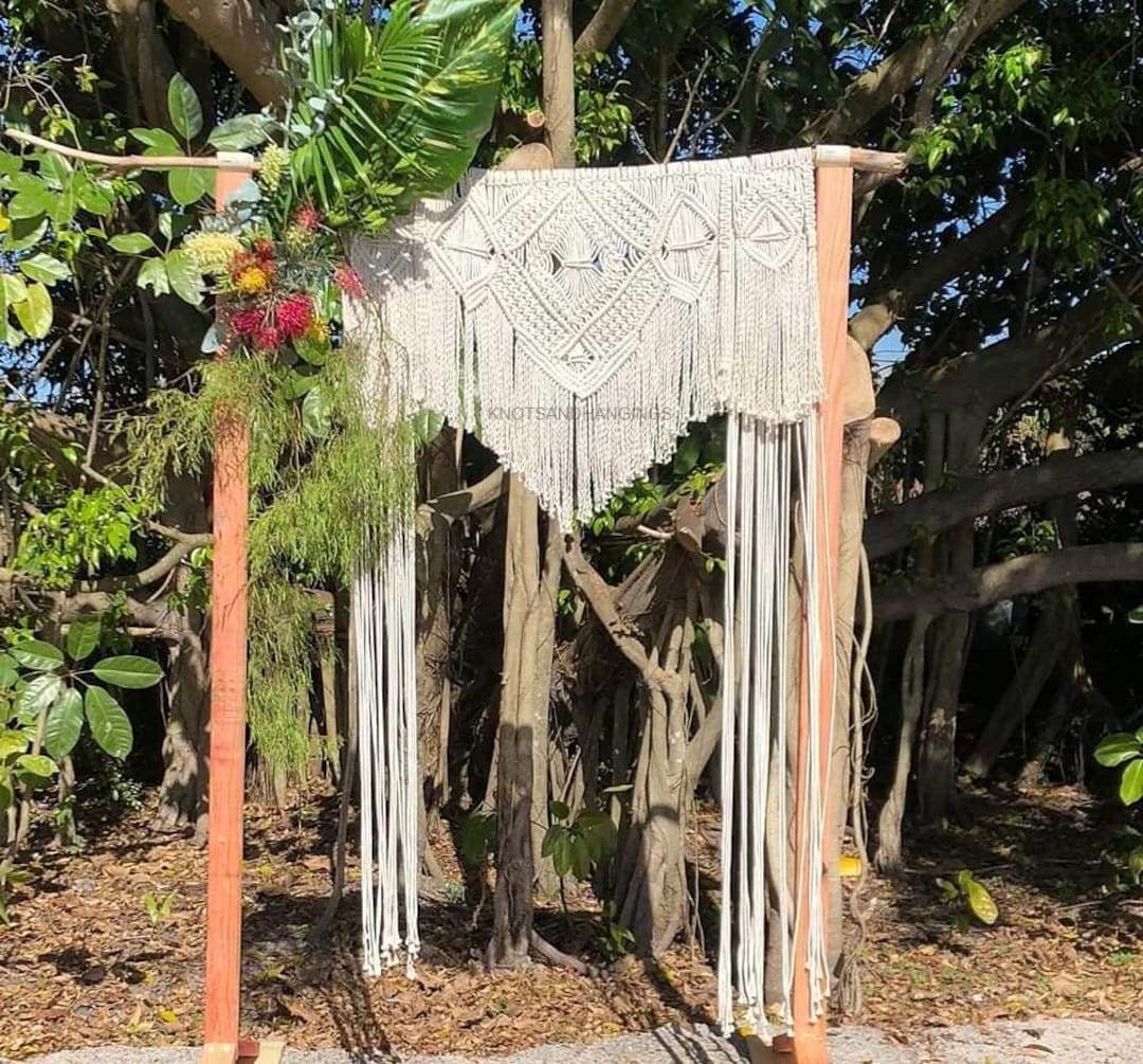 Boho Wedding Arch, Macrame Wedding Arch Arbor, Macrame Wedding Backdrop ...