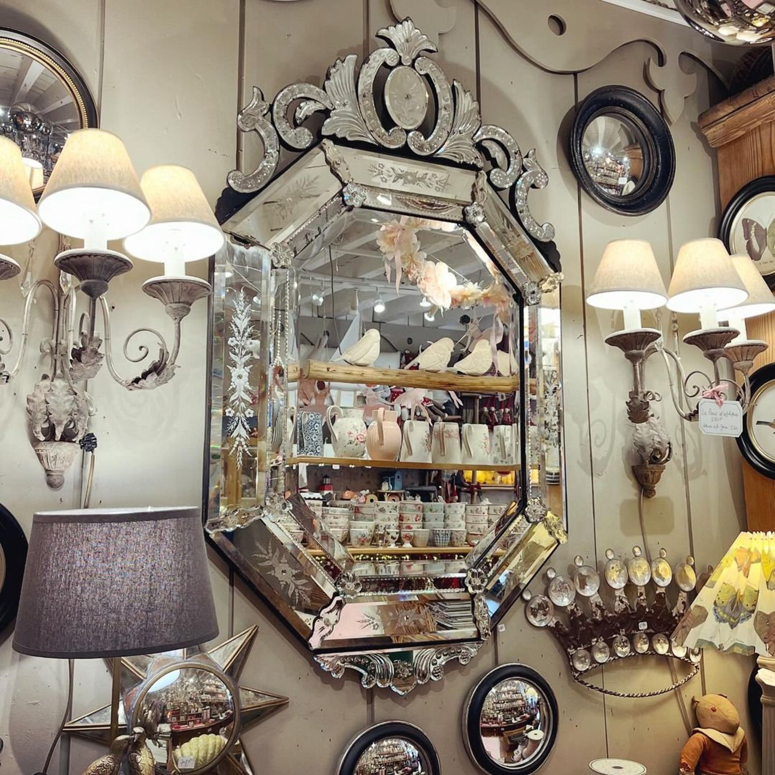 Beautiful Large Mirror, Regal Venetian Mirror Italian Style Wall Mirror ...