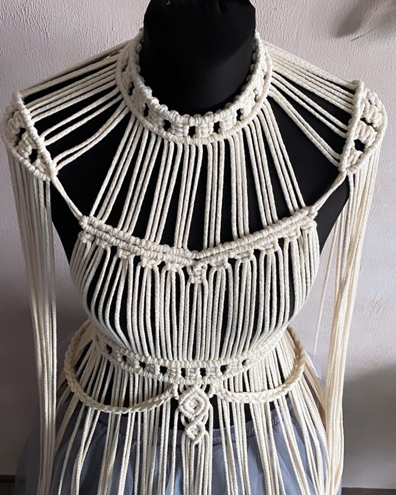 Natural Bohemian Wedding Dress, Macrame Dress, Beach Dress, Party Dress ...