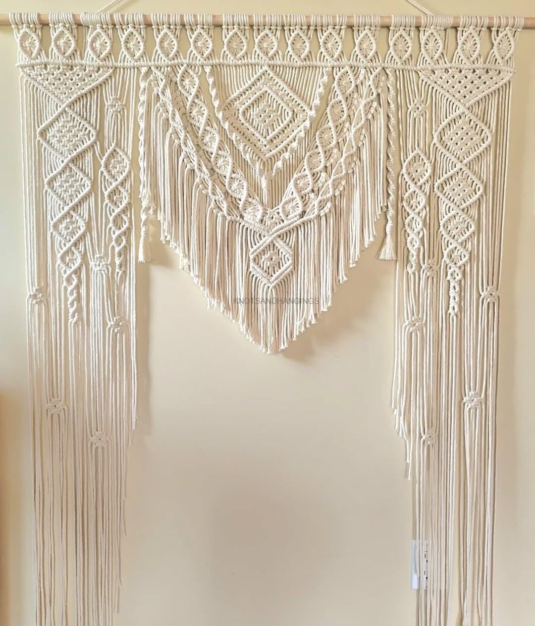 Hanging Macrame Wedding Arch Arbor, Macrame Wedding Backdrop, Macrame Wall Hanging, Macrame ...