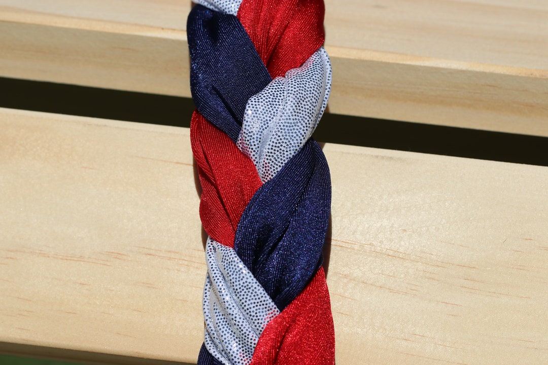 Braided Tail Saver - Red/navy/silver Metallic - Etsy