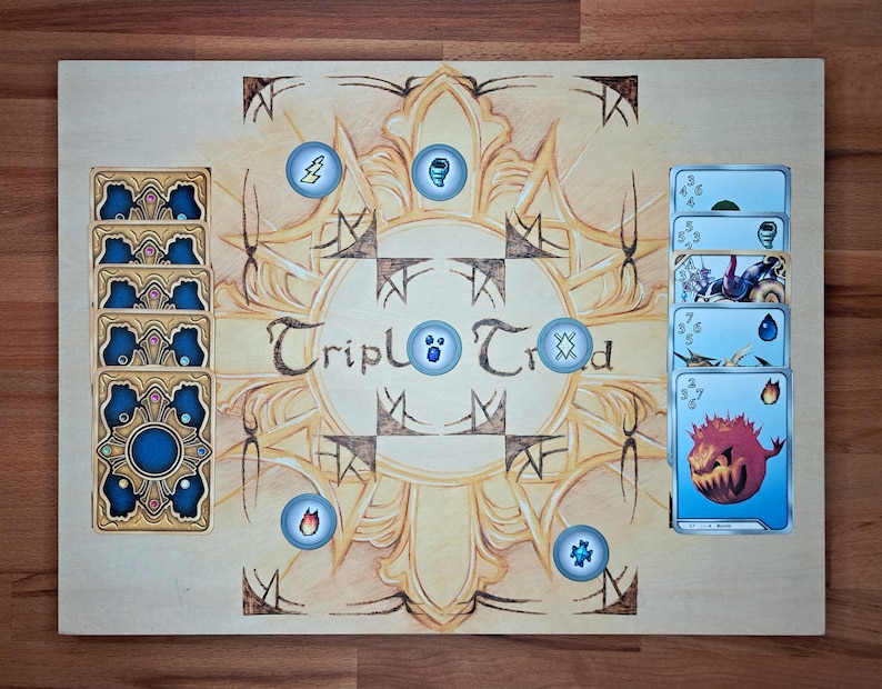 Triple Triad Elemental Tokens - Deck Accessory - Etsy