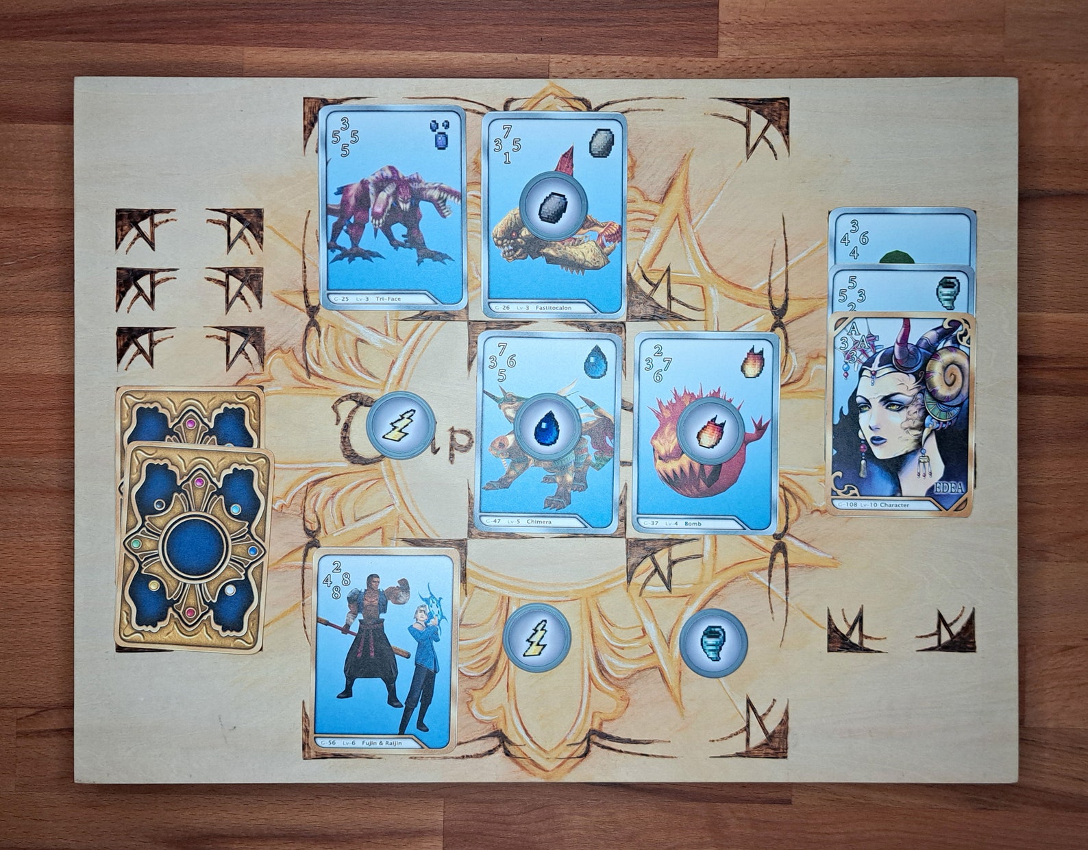 Triple Triad Elemental Tokens - Deck Accessory - Etsy