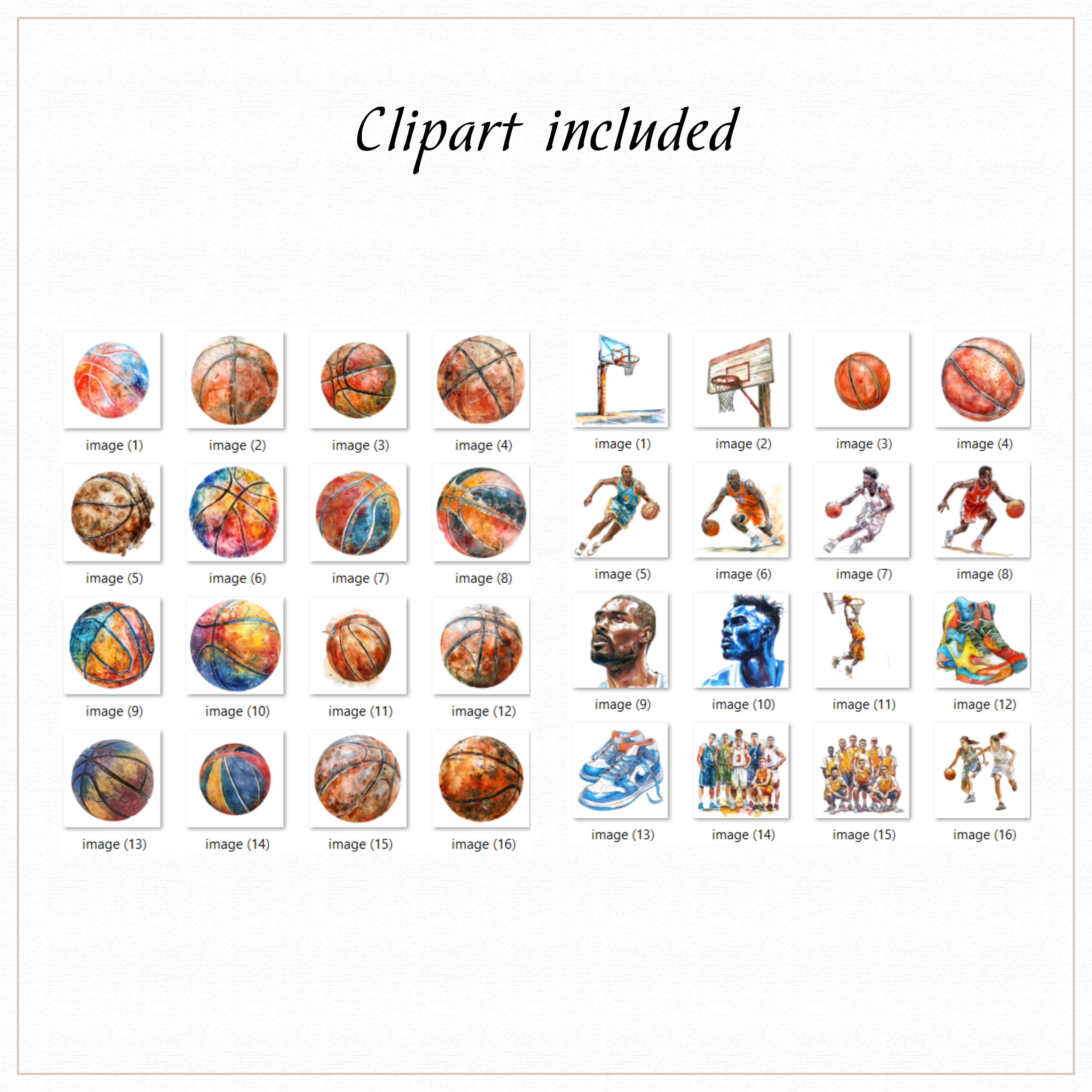 Basketball Clipart Bundle, Basketball Png, Sport Clipart, Sport Picture ...
