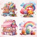 Rainbow Candy Shop Clipart, Candy Storefront Clipart, Candy Store ...